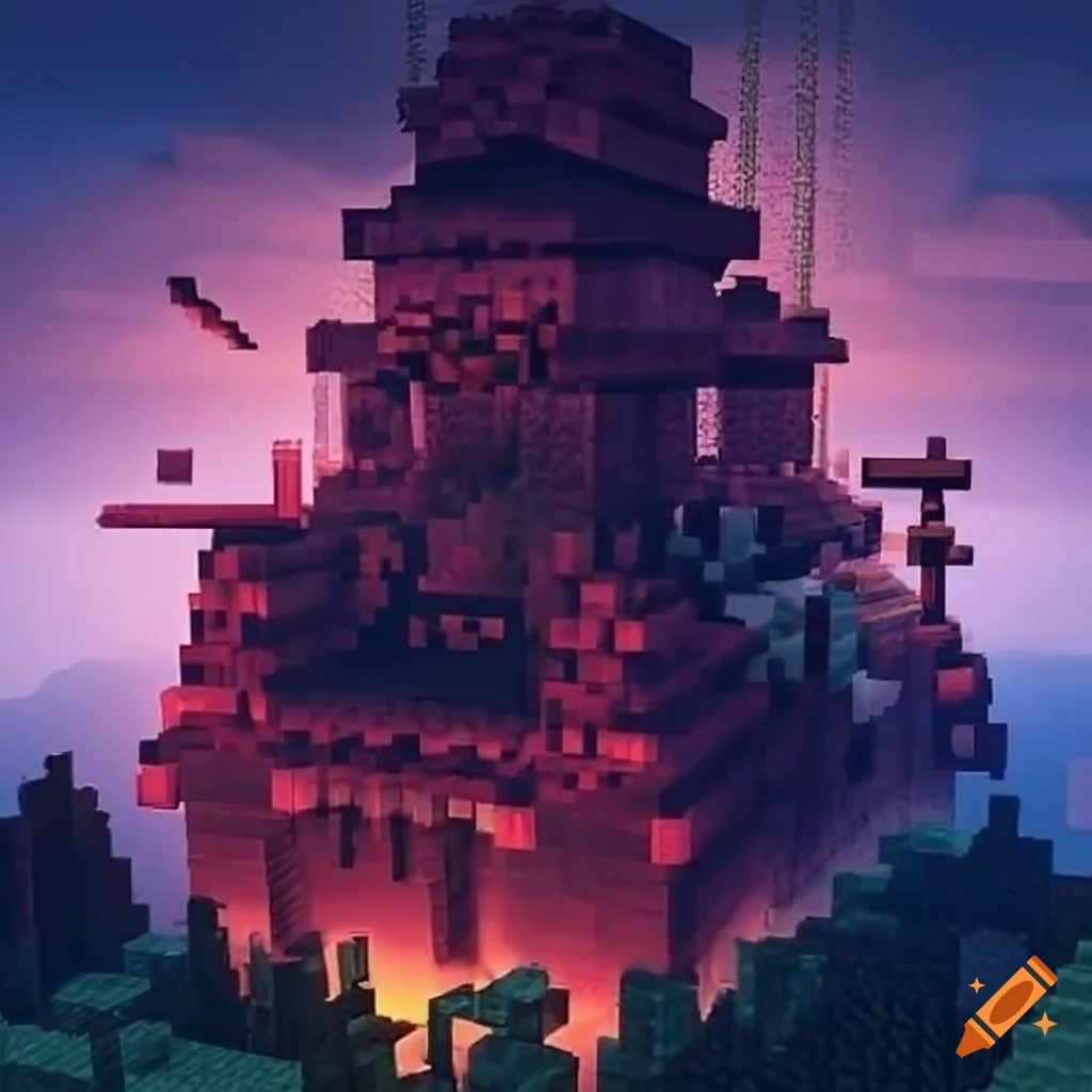 Minecraft game scene on Craiyon