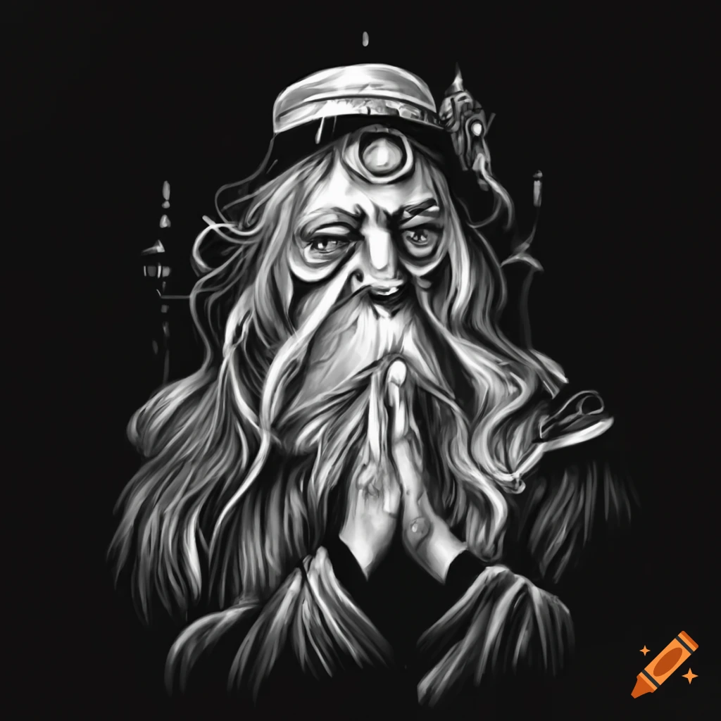 Cannabis wizard in fantasy art style on Craiyon