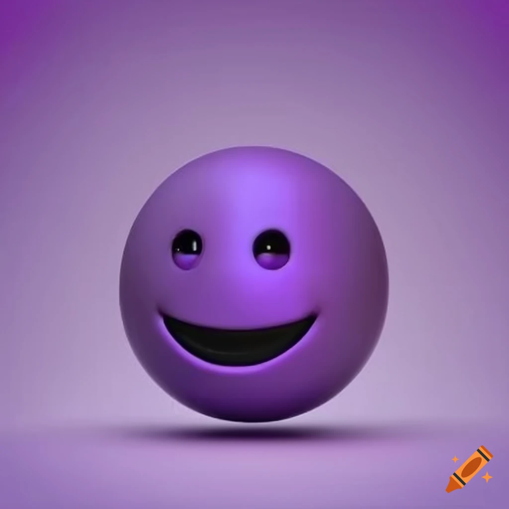 Smiling purple 3d head on Craiyon