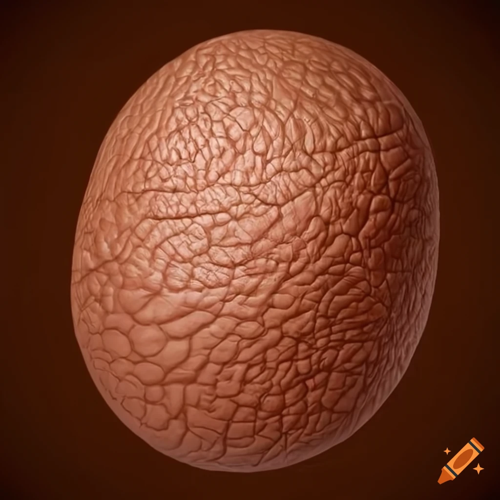 Close-up of human skin texture on Craiyon