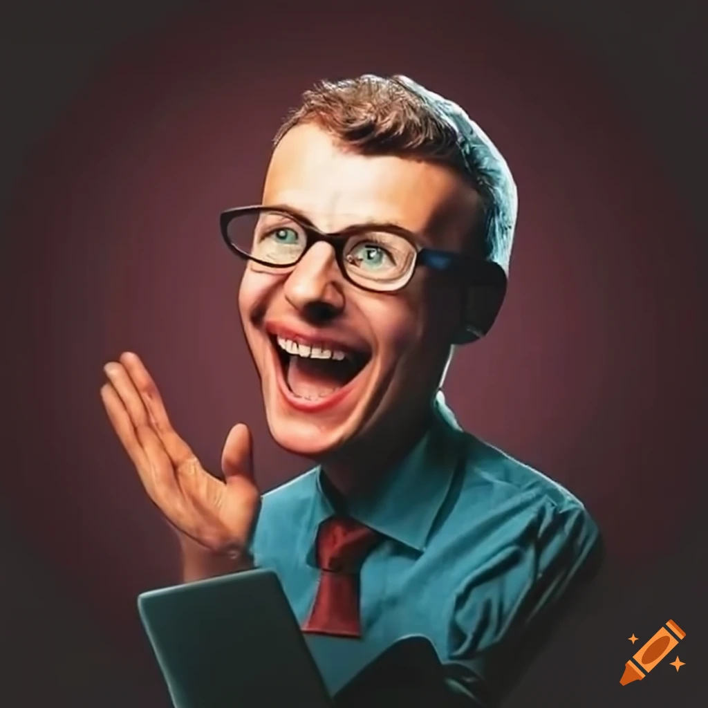 Laughing computer guy on Craiyon