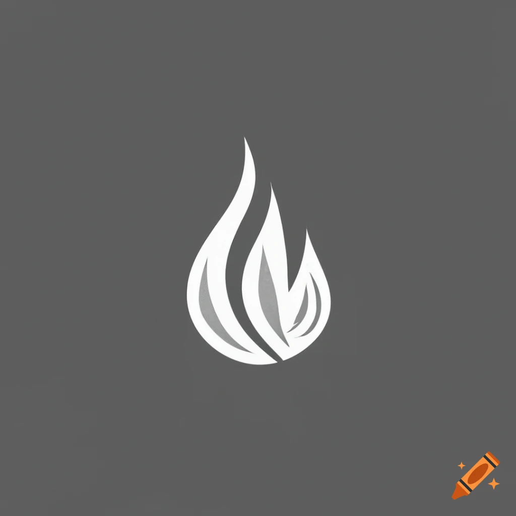 Fire logo on a black background on Craiyon