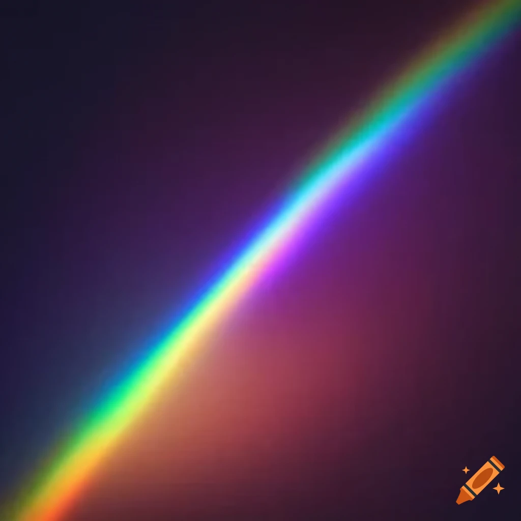 Rainbow beam of light in space on Craiyon