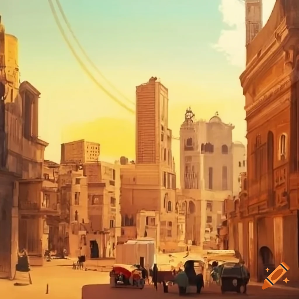 Vibrant cityscape of cairo on Craiyon