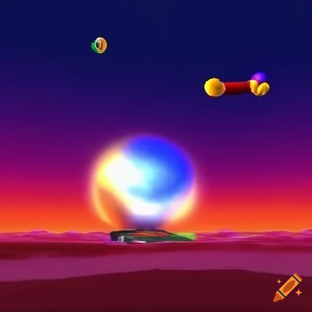 Super mario 64 beta screenshot on Craiyon