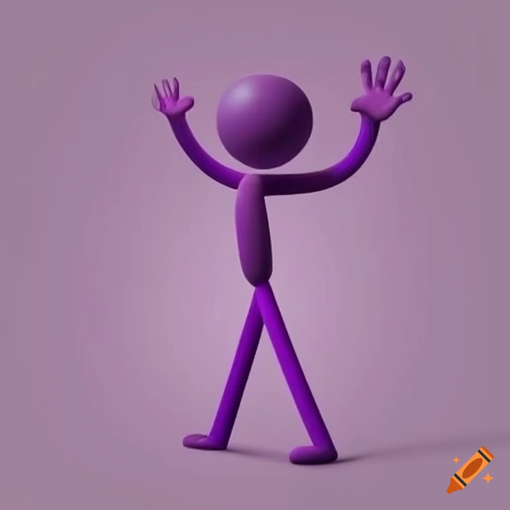 Stick Figure Thinking Purple
