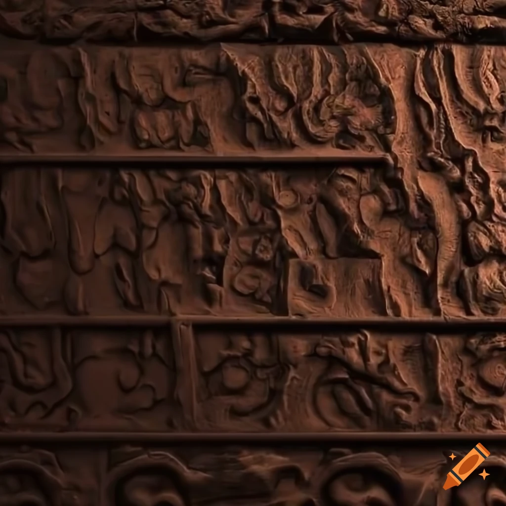 Eldric carving wall high definition texture on Craiyon