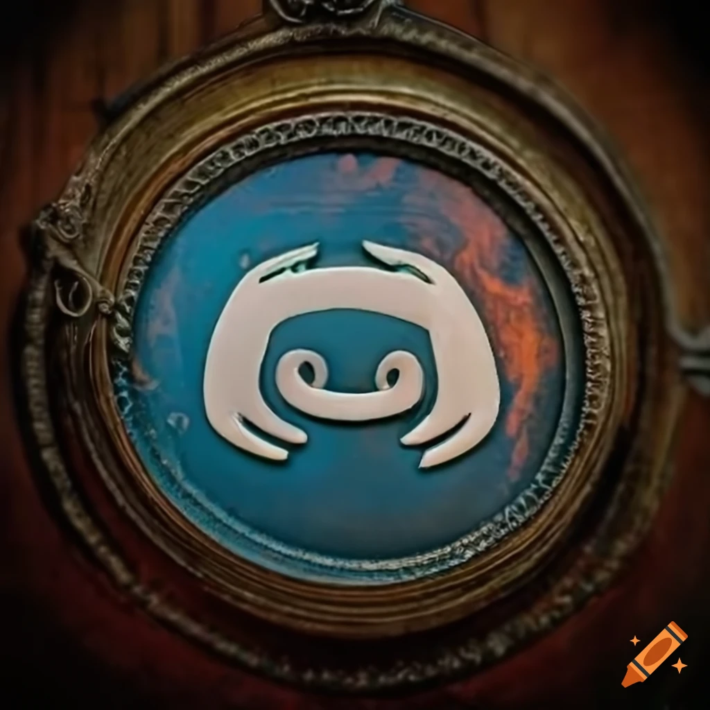 Medieval-inspired logo for a fantasy-themed discord server on Craiyon