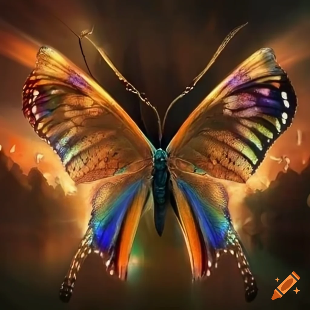 Beautiful fantasy butterfly on Craiyon