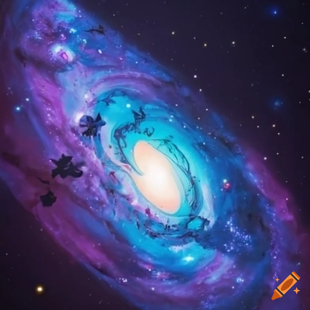 Galaxy in outer space on Craiyon