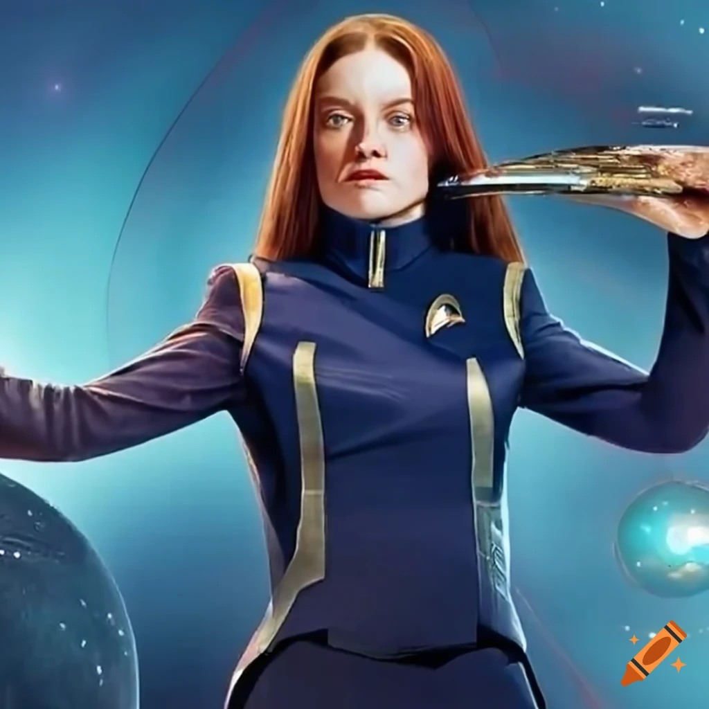 Sting as captain of starship Enterprise with Sigrid as loyal first ...