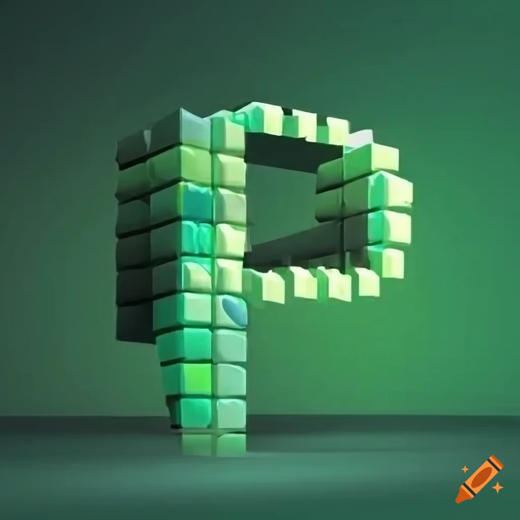 Phosphorous periodic table green logo letter P on Craiyon