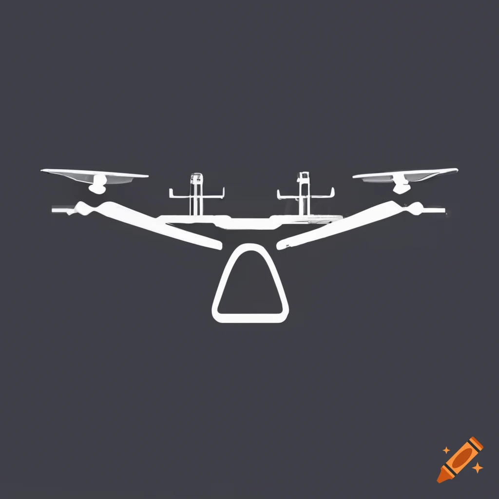 Black and white pictogram evtol hybrid with ai and sensors on Craiyon