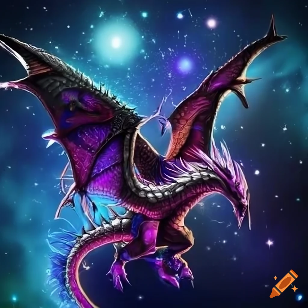 Cosmic dragon on Craiyon