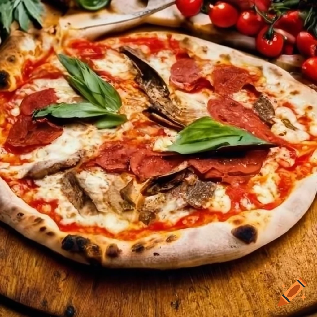 Authentic rustic italian pizza on Craiyon