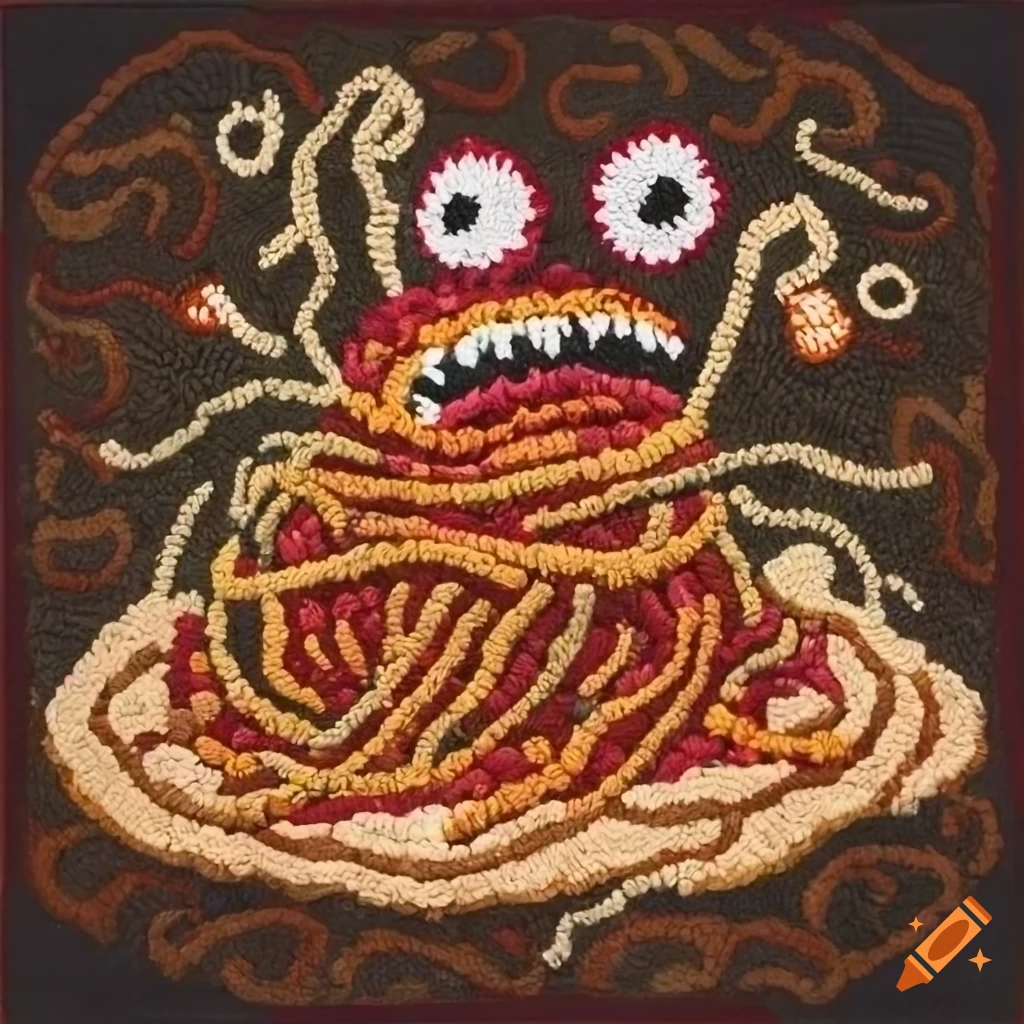 Adorable spaghetti monster saying \ on Craiyon