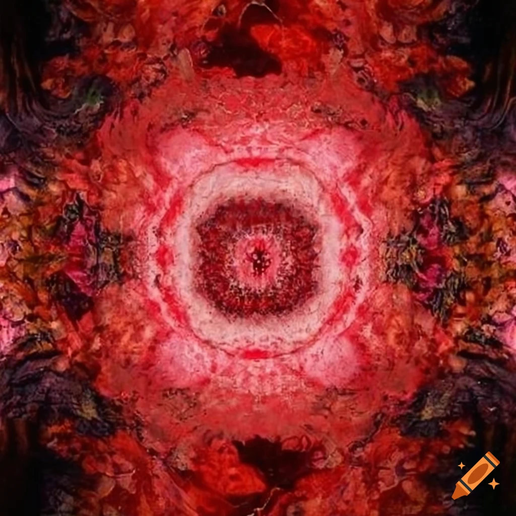 Abstract art of roses and scarlet rot on Craiyon