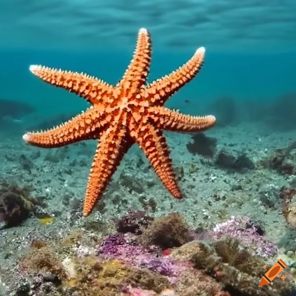 Starfish in the sea on Craiyon