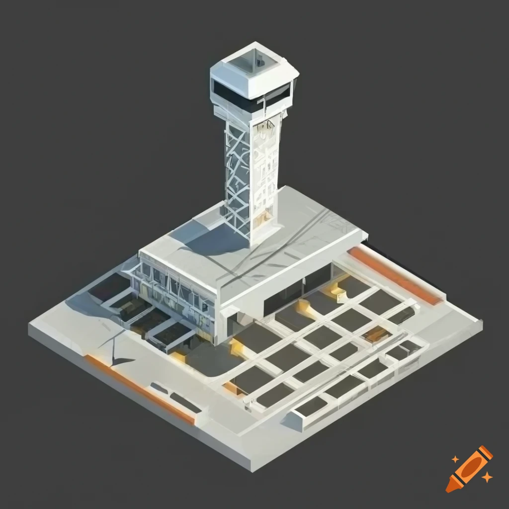 Isometric low poly vector infographic of military airport with jet ...