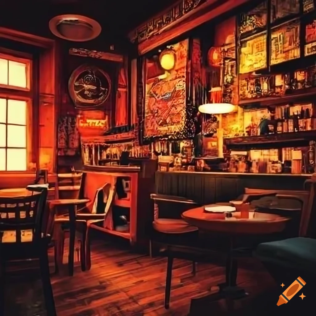 Cozy hipster cafe on Craiyon