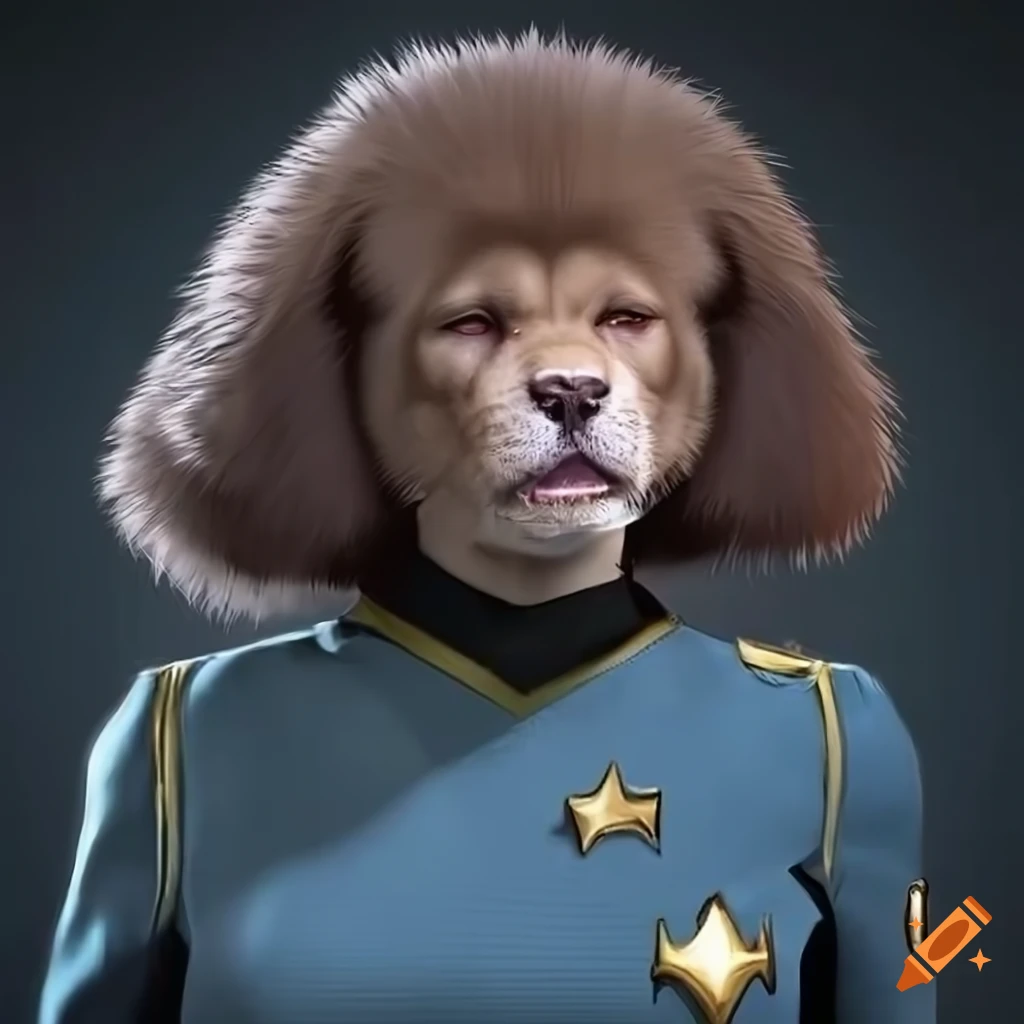 Photorealistic female anthropomorphic sabertooth Newfoundlander in ...