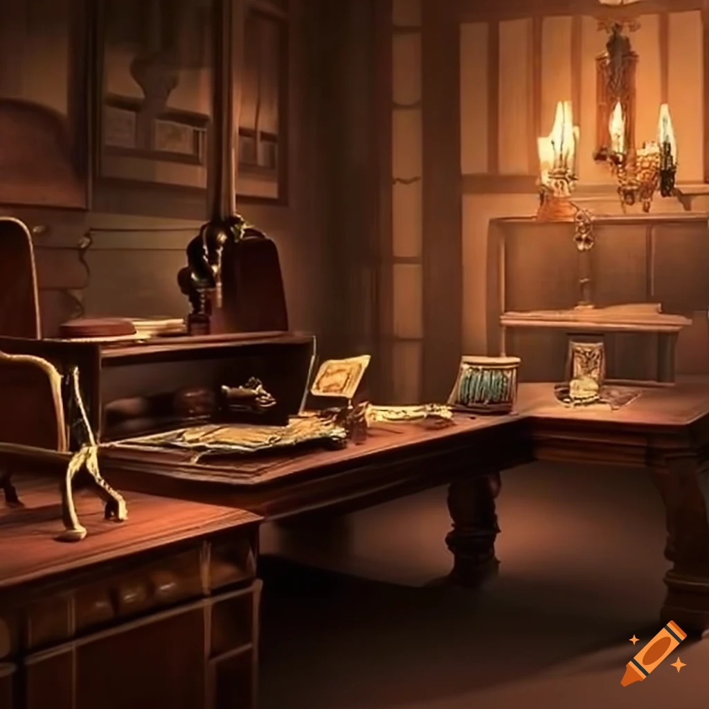 Ancient office room on Craiyon