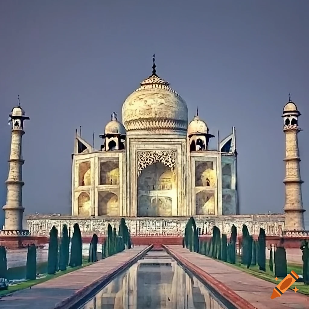 Taj mahal in india with no people on Craiyon