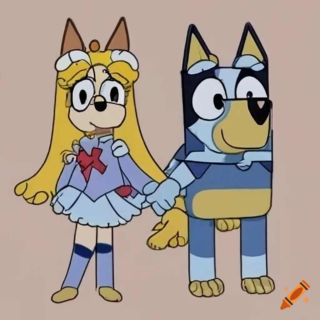 Sailor moon and bluey crossover fan art on Craiyon