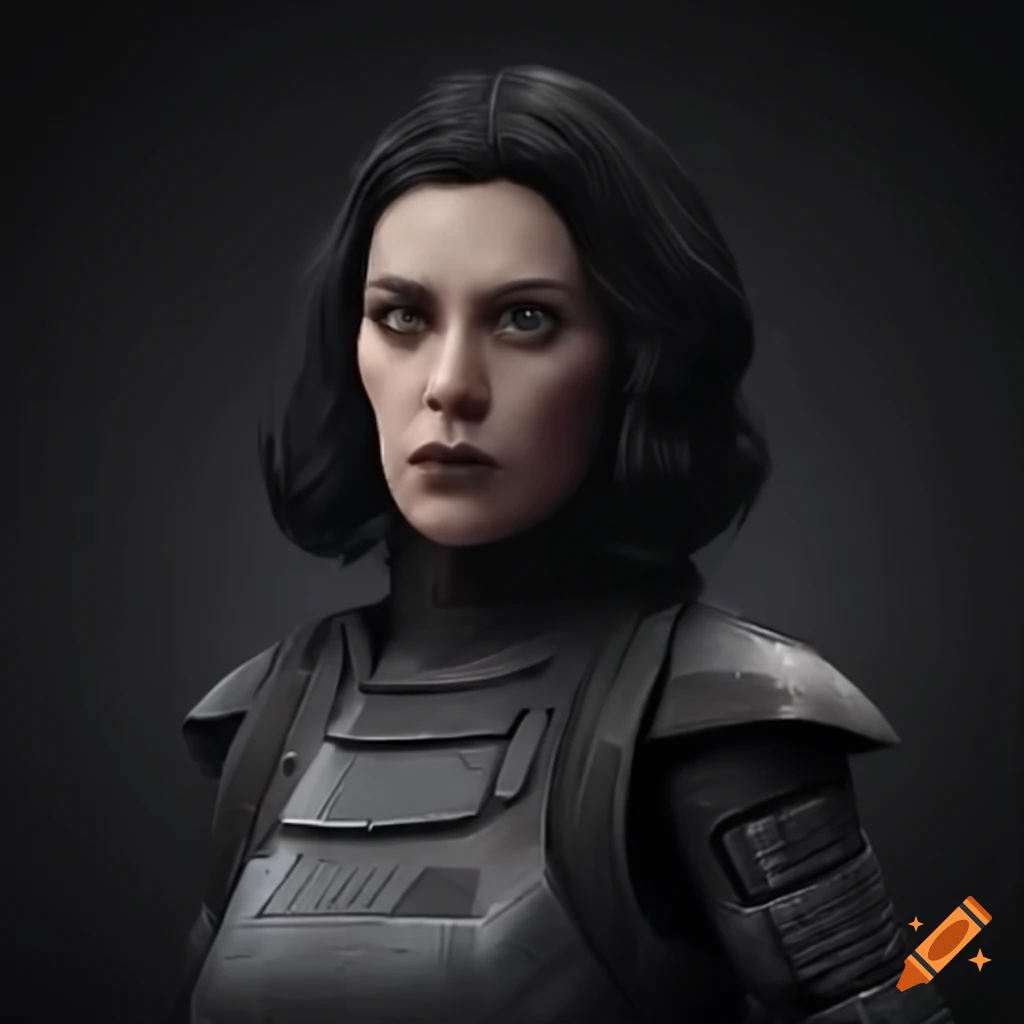 Skilled black-haired female leader in a star wars universe covert ...