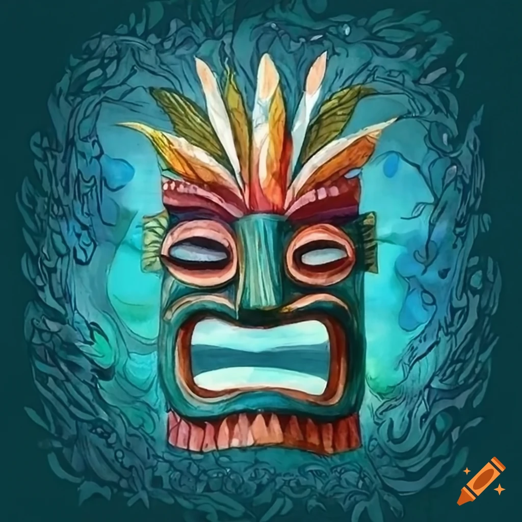 Fish tiki mask on Craiyon