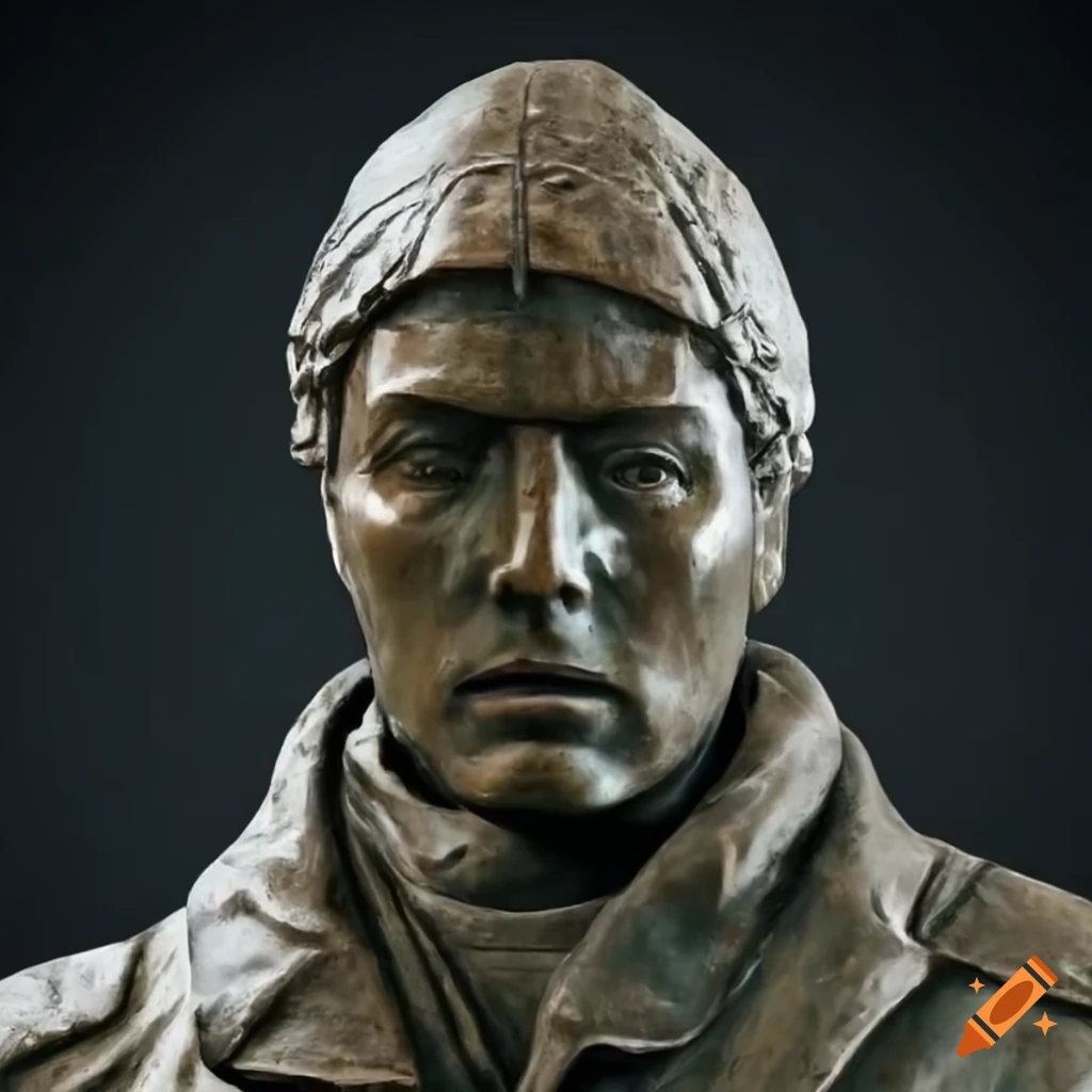 Russian world war 2 soldier statue on Craiyon