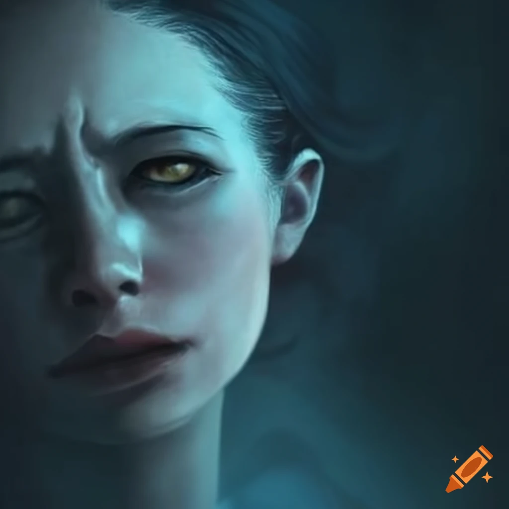 Abstract image with text 'awake the shadow' on Craiyon