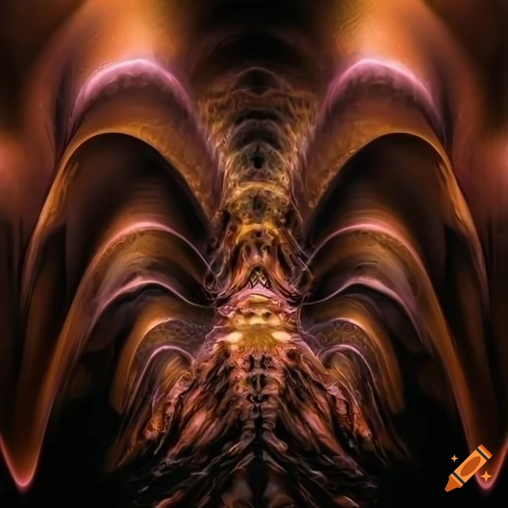 High-resolution abstract art of organic humanoid replicating machine on ...