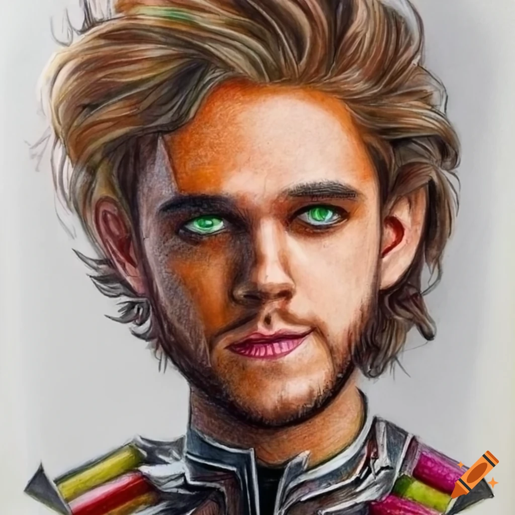 Colored pencil art of lord zedd character on Craiyon