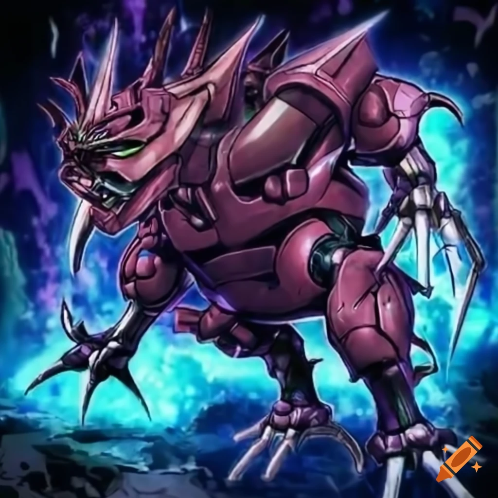 Yugioh card art of mechanical boars with robotic limbs and advanced ...