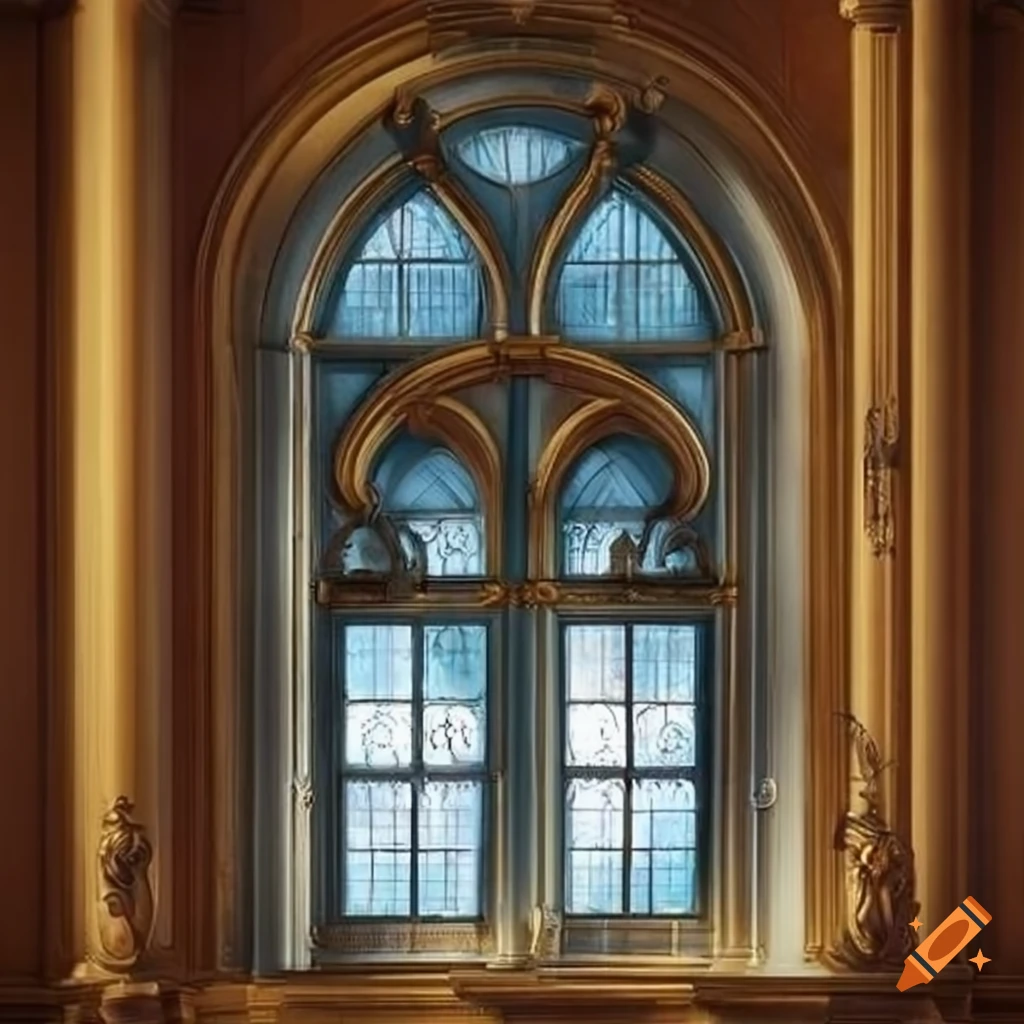 Baroque windows interior on Craiyon