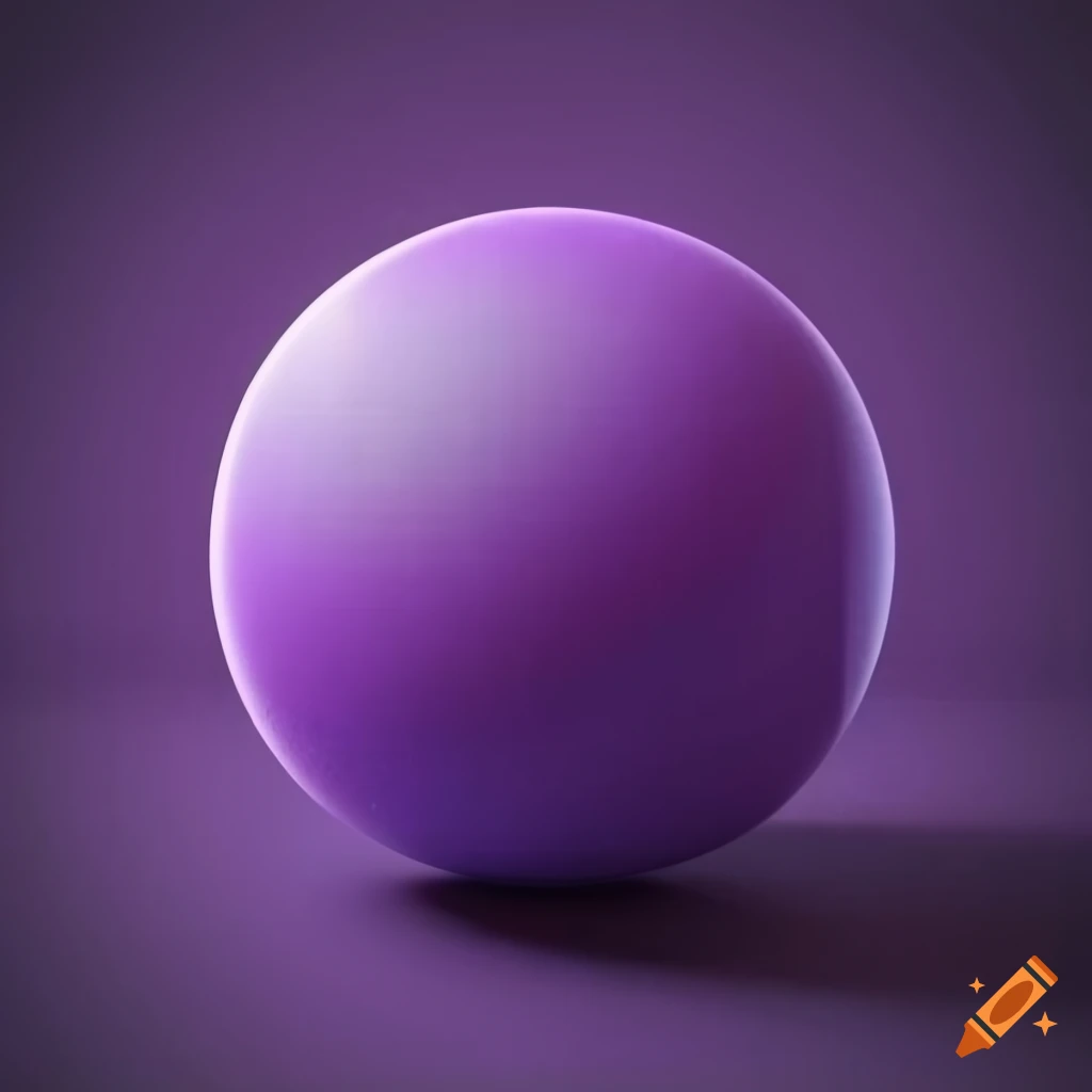 Purple round 3d ball on Craiyon