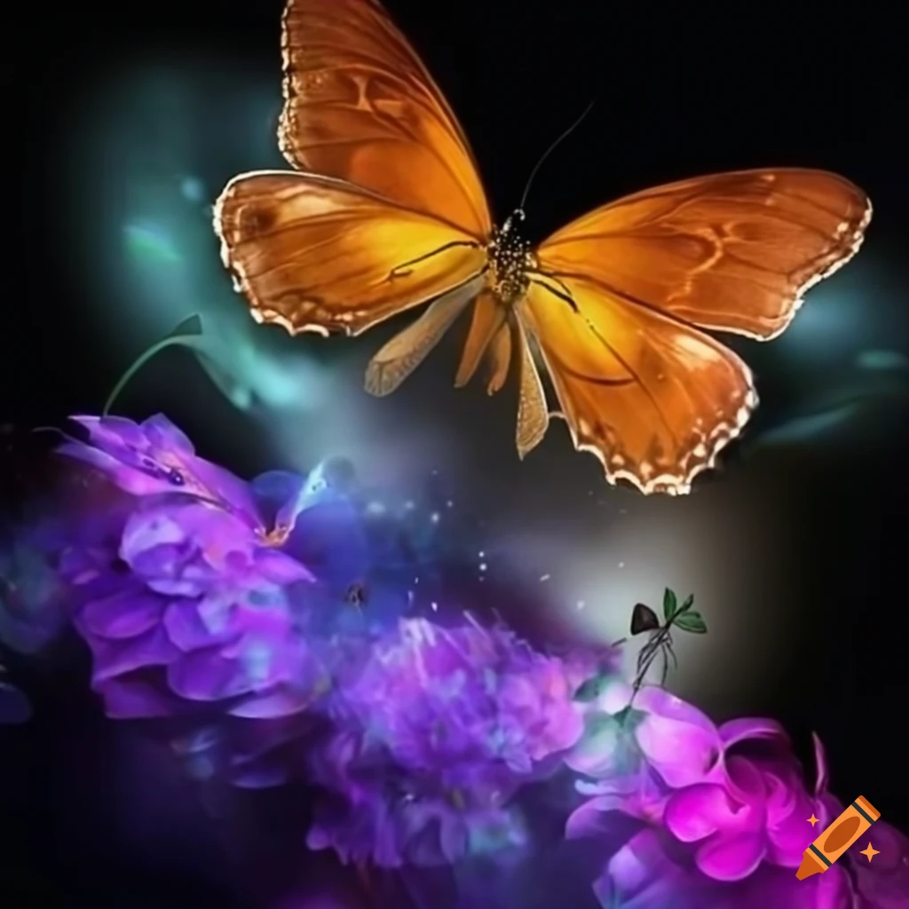 Gorgeous majestic beautiful magical butterfly on Craiyon