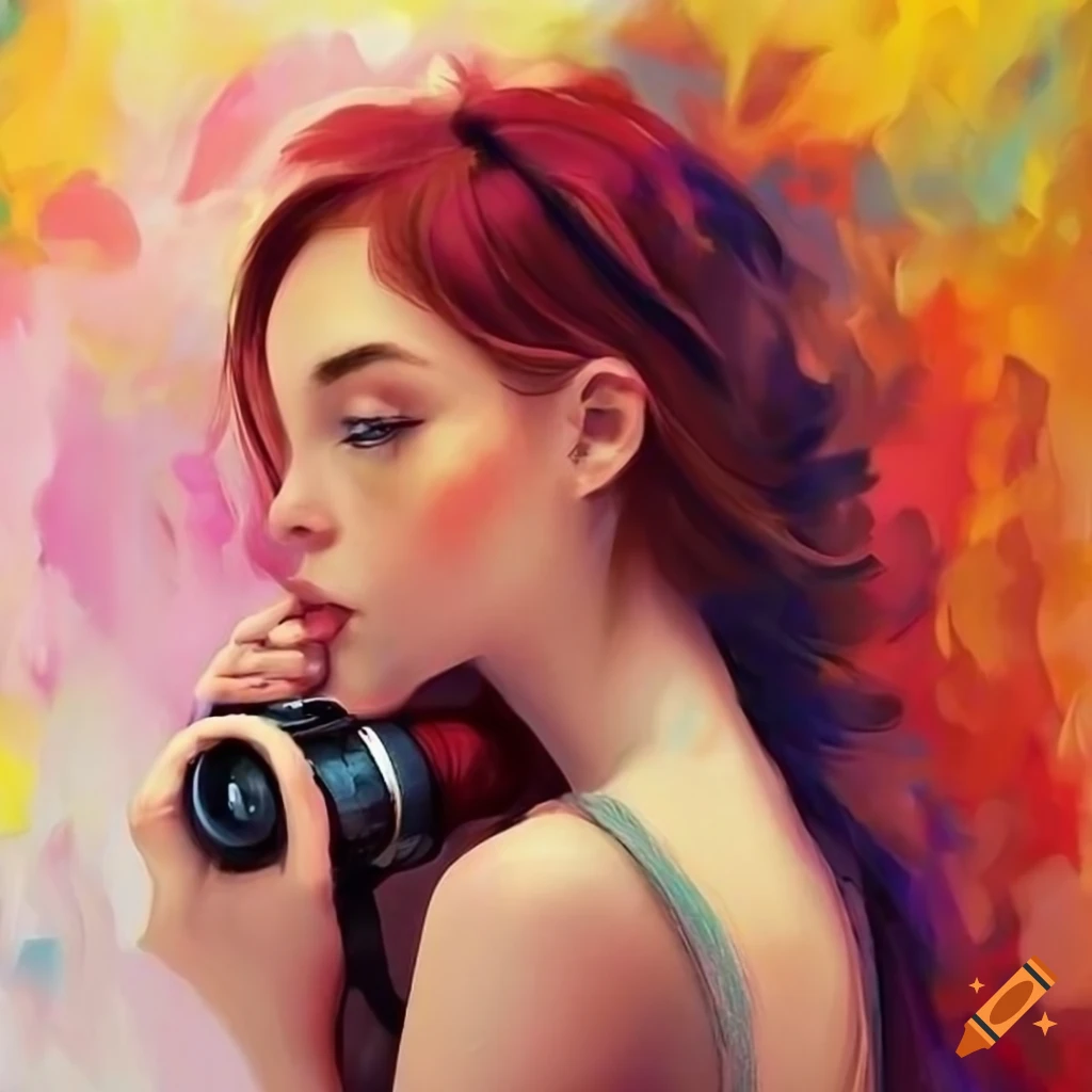 Girl artist and photographer on Craiyon