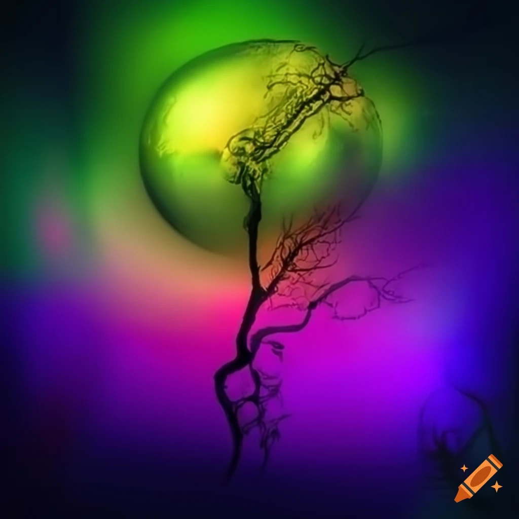 Visible natural magic in an artistic portrayal on Craiyon