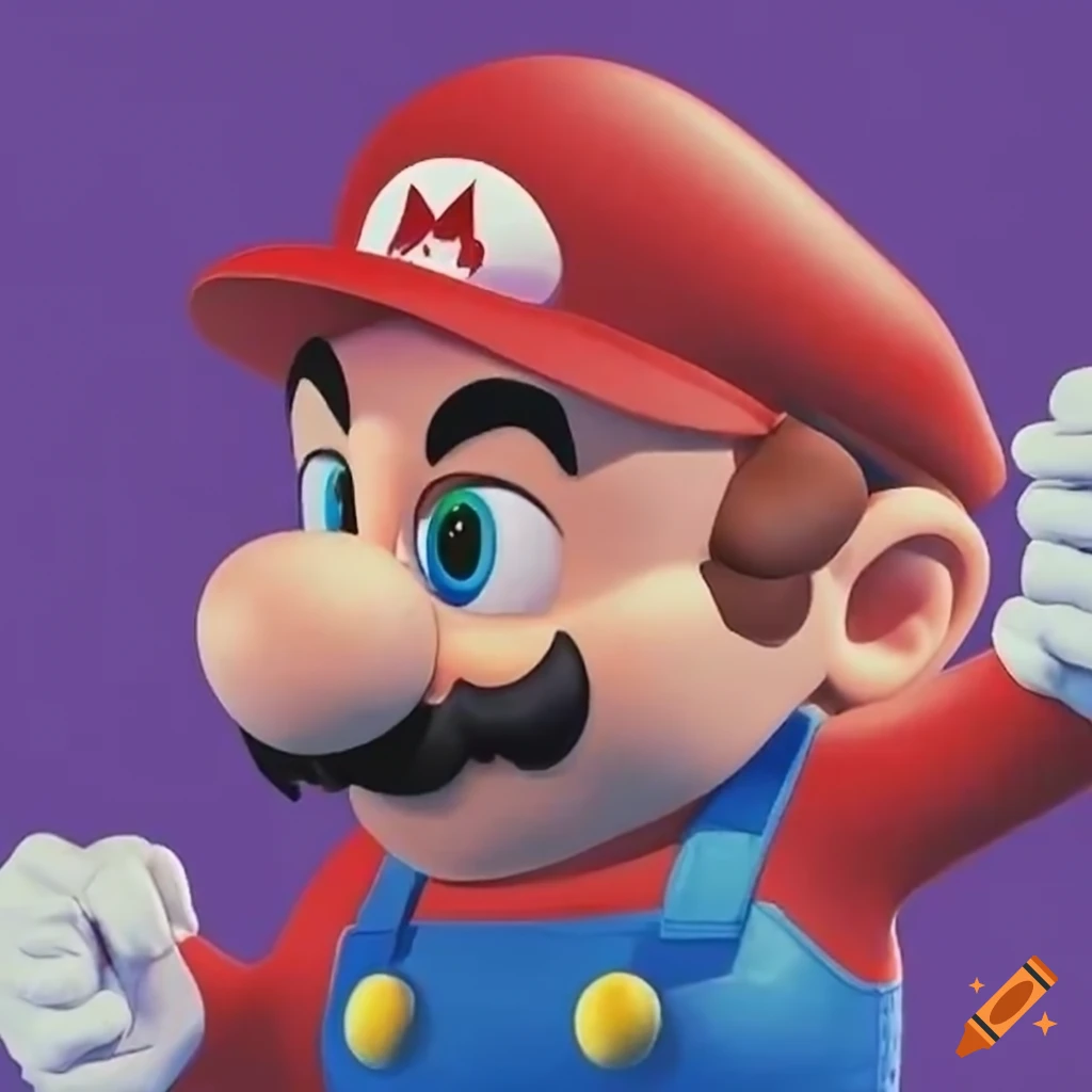 Confused mario character on Craiyon