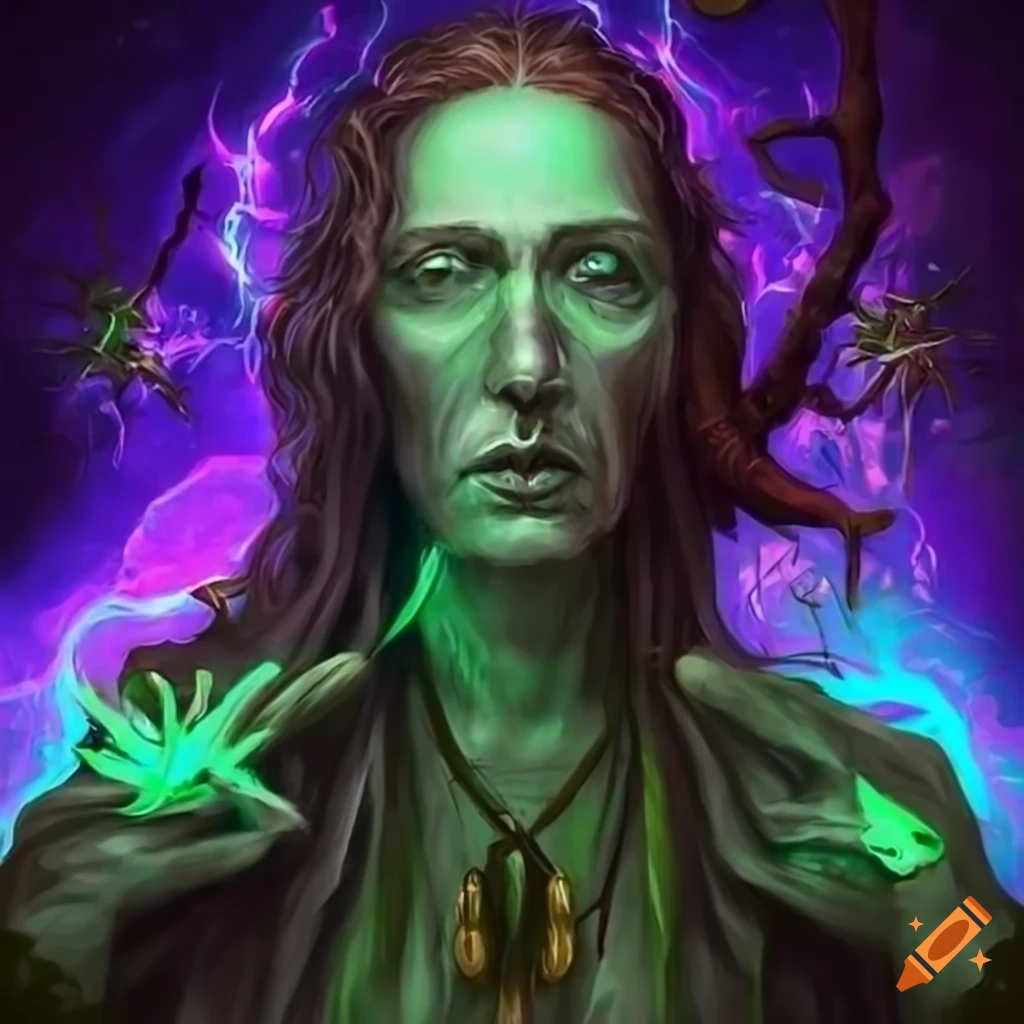 Cannabis wizard in fantasy art style on Craiyon