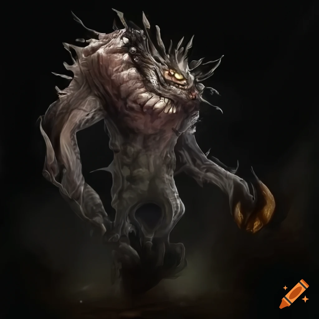 Decaying monster skin on Craiyon