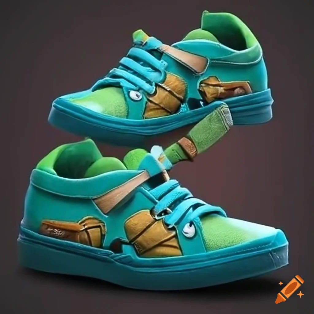 Ninja turtles themed shoes on Craiyon