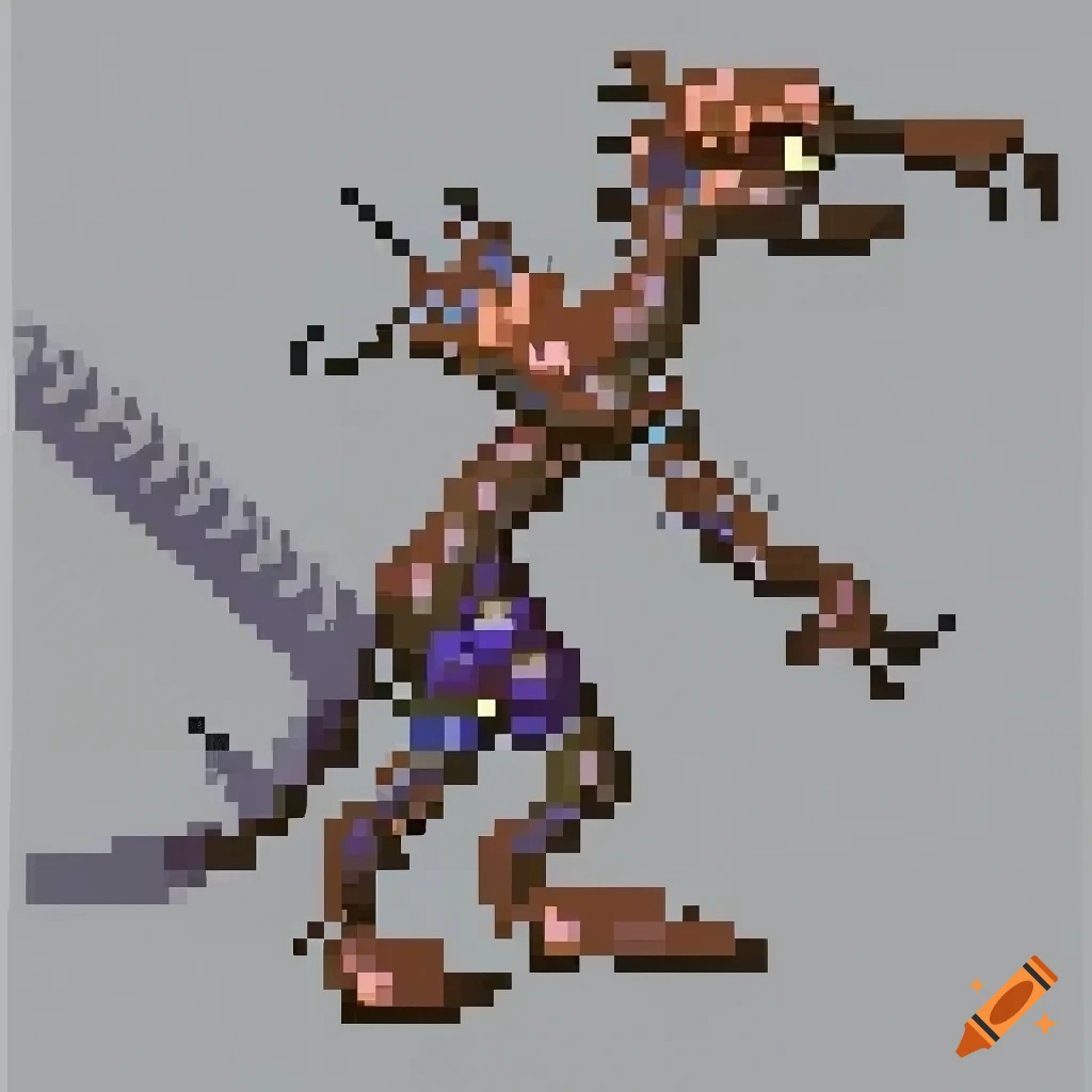 Final fantasy enemy in sprite style on Craiyon