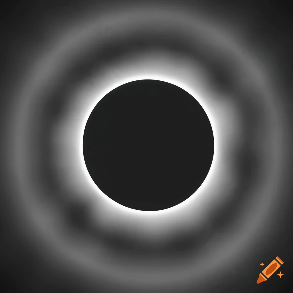 Solar eclipse outline logo on Craiyon