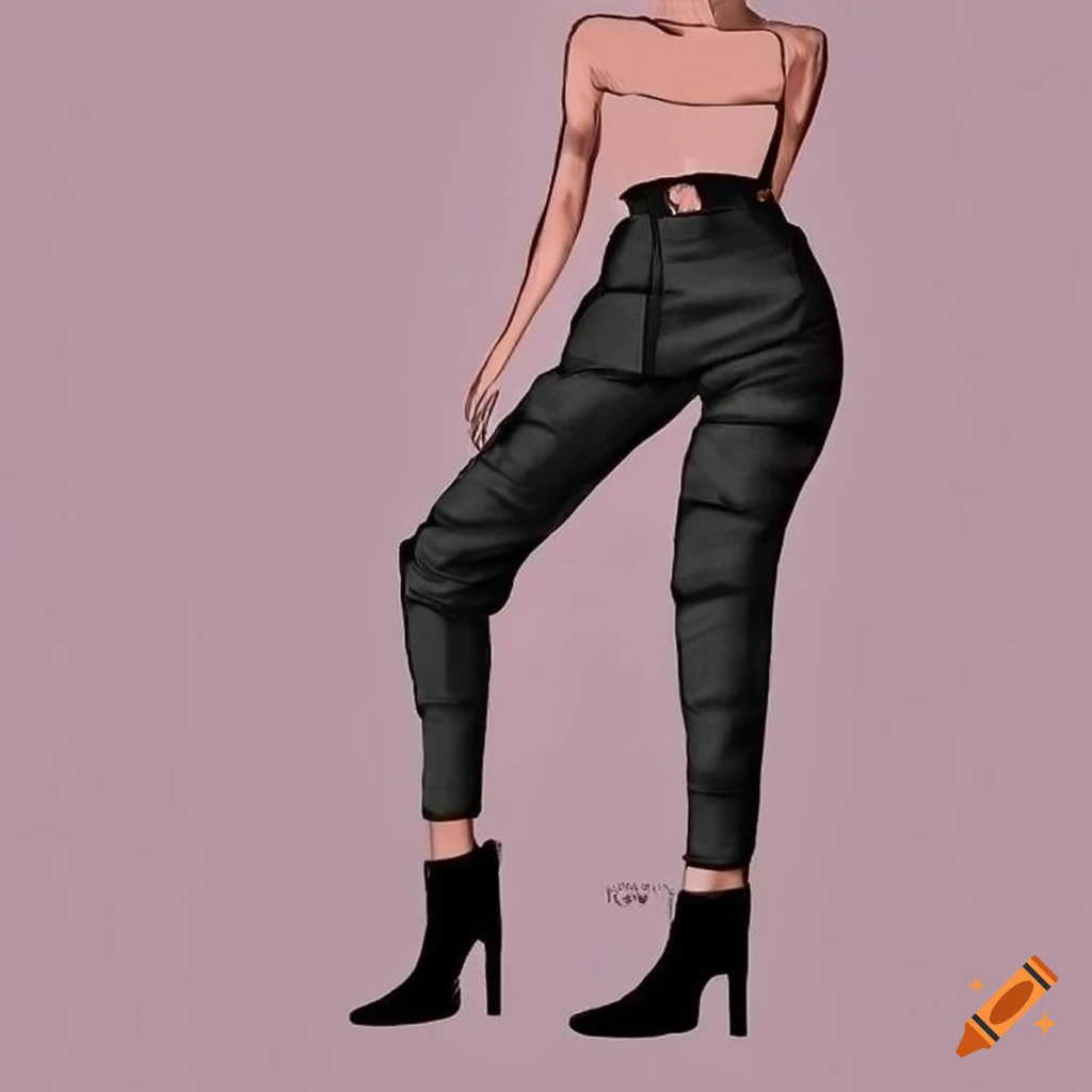 Stylish black pants on Craiyon