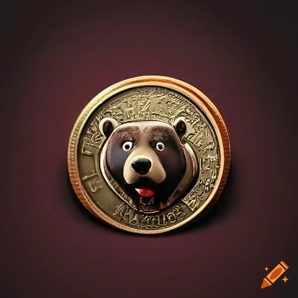 Unique coin with a design of a bear on Craiyon