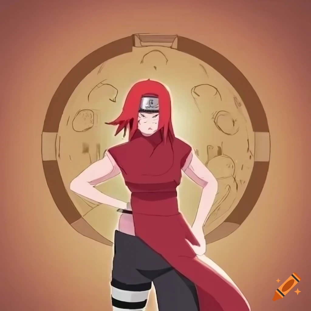 Redhead female ninja in the style of naruto shippuden on Craiyon