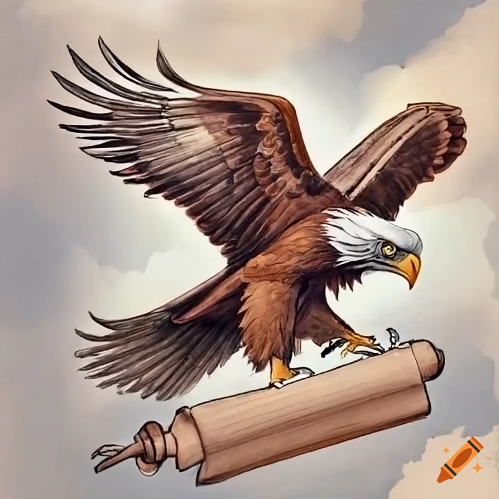 Eagle Carrying Constitution Blackinton Badge With Eagle Holding Ribbon